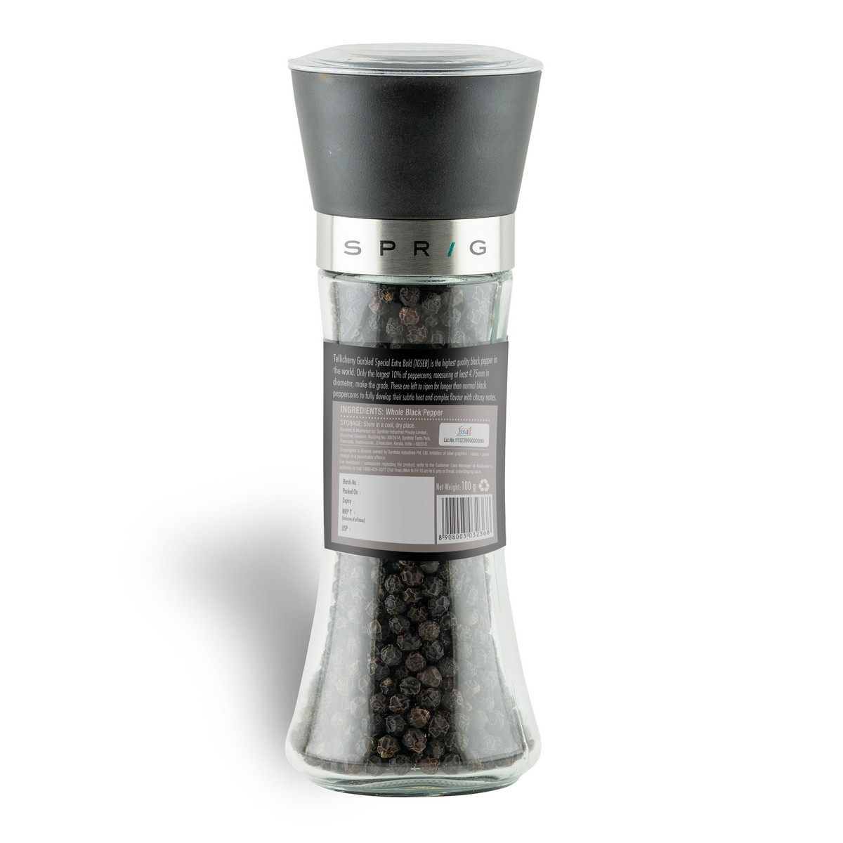 Buy Whole Black Pepper Special Extra Bold, 100g Handpicked from Sprig ...