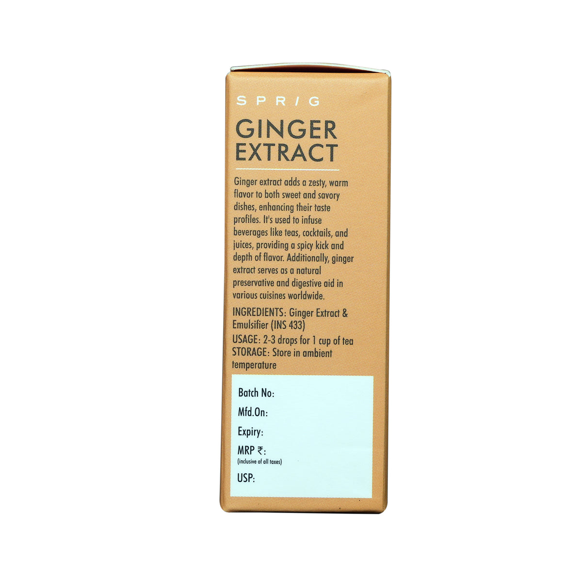 Sprig All Natural Ginger Extract for Food & Beverages | For Tea ...