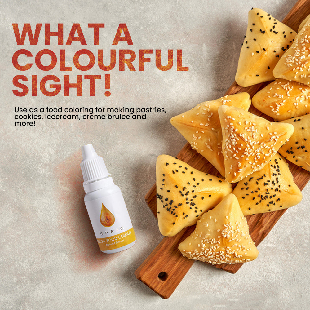 Buy Sprig Natural Food Color - Marigold Yellow, 15 ml Perfect for ...