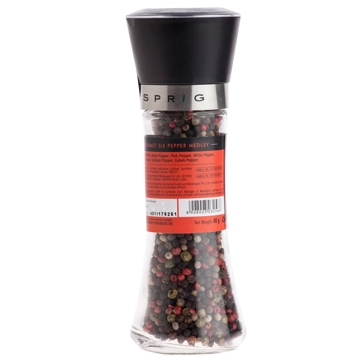 Buy Sprig Gourmet Six Pepper Medley, 85 g Mix of Peppercorns Around the ...
